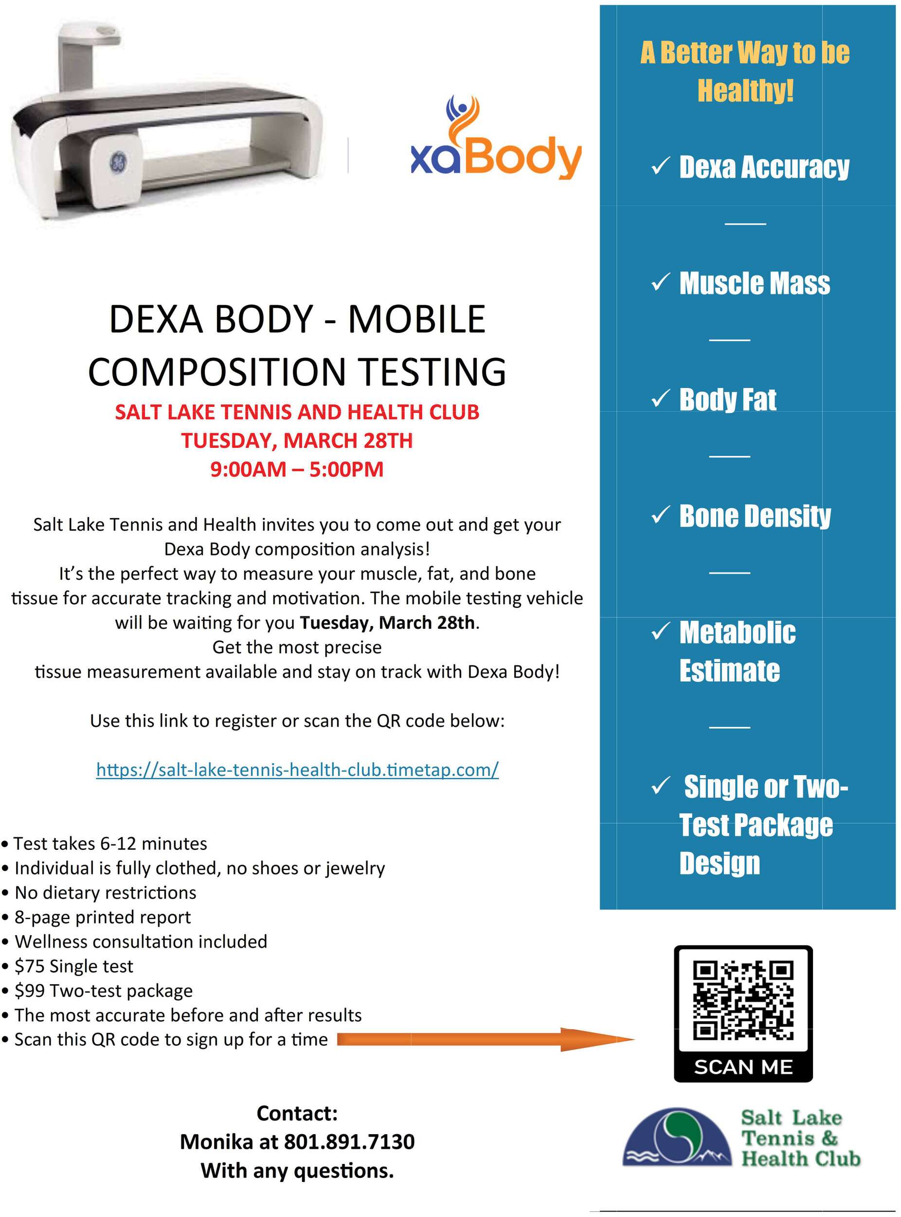 Dexa Body Testing - Salt Lake Tennis and Health